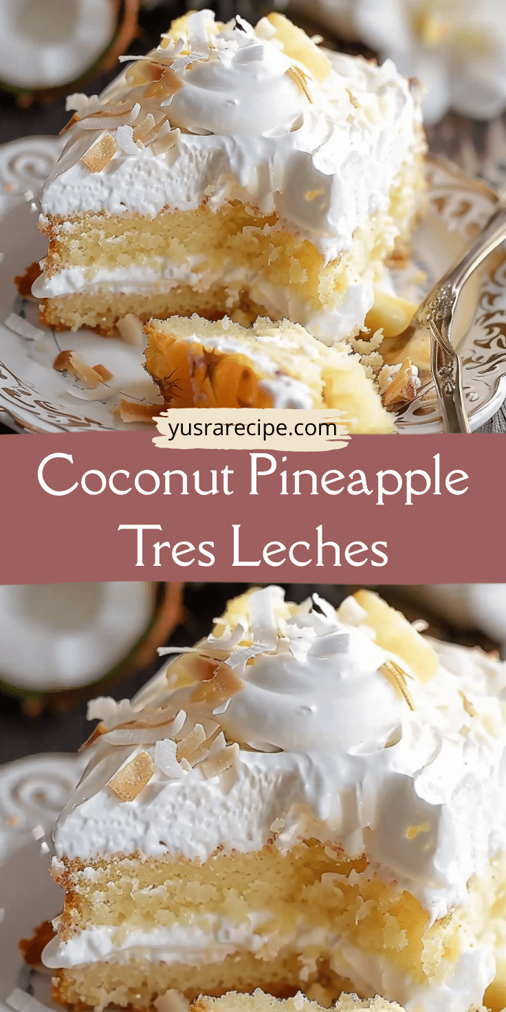 Pineapple Coconut Tres Leches Cake - Yusra Recipe