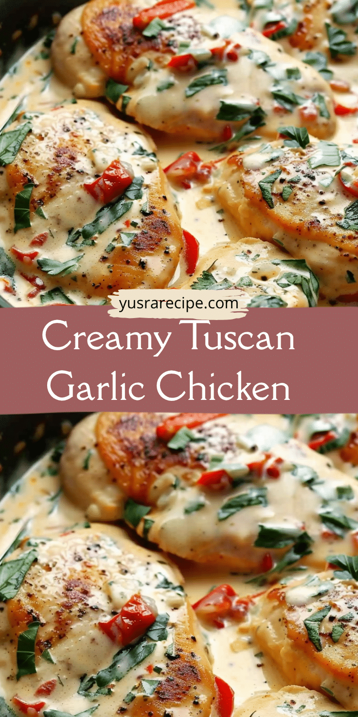 Creamy Tuscan Garlic Chicken - Yusra Recipe
