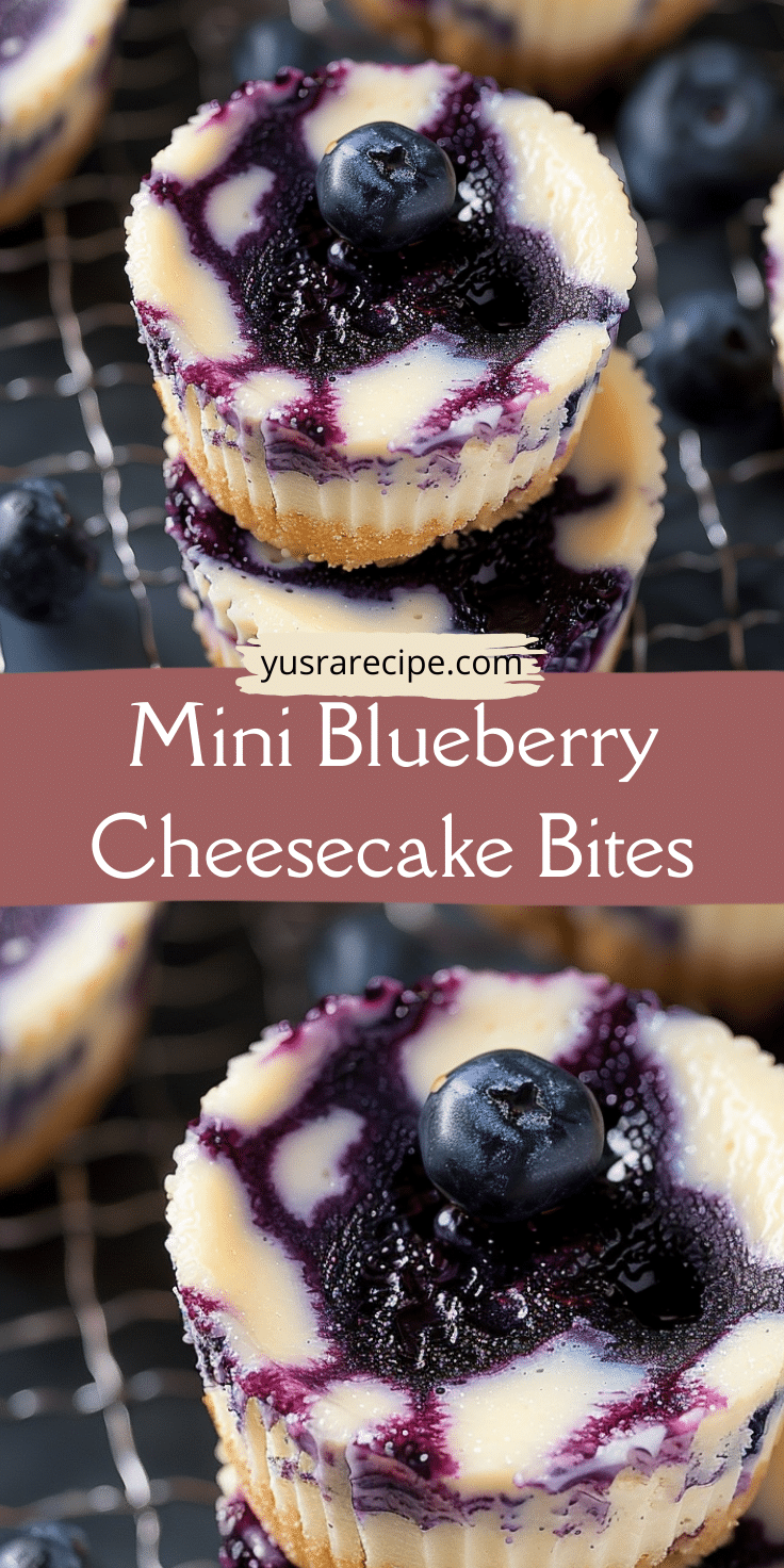 Mini Blueberry Cheesecakes - Yusra Recipe