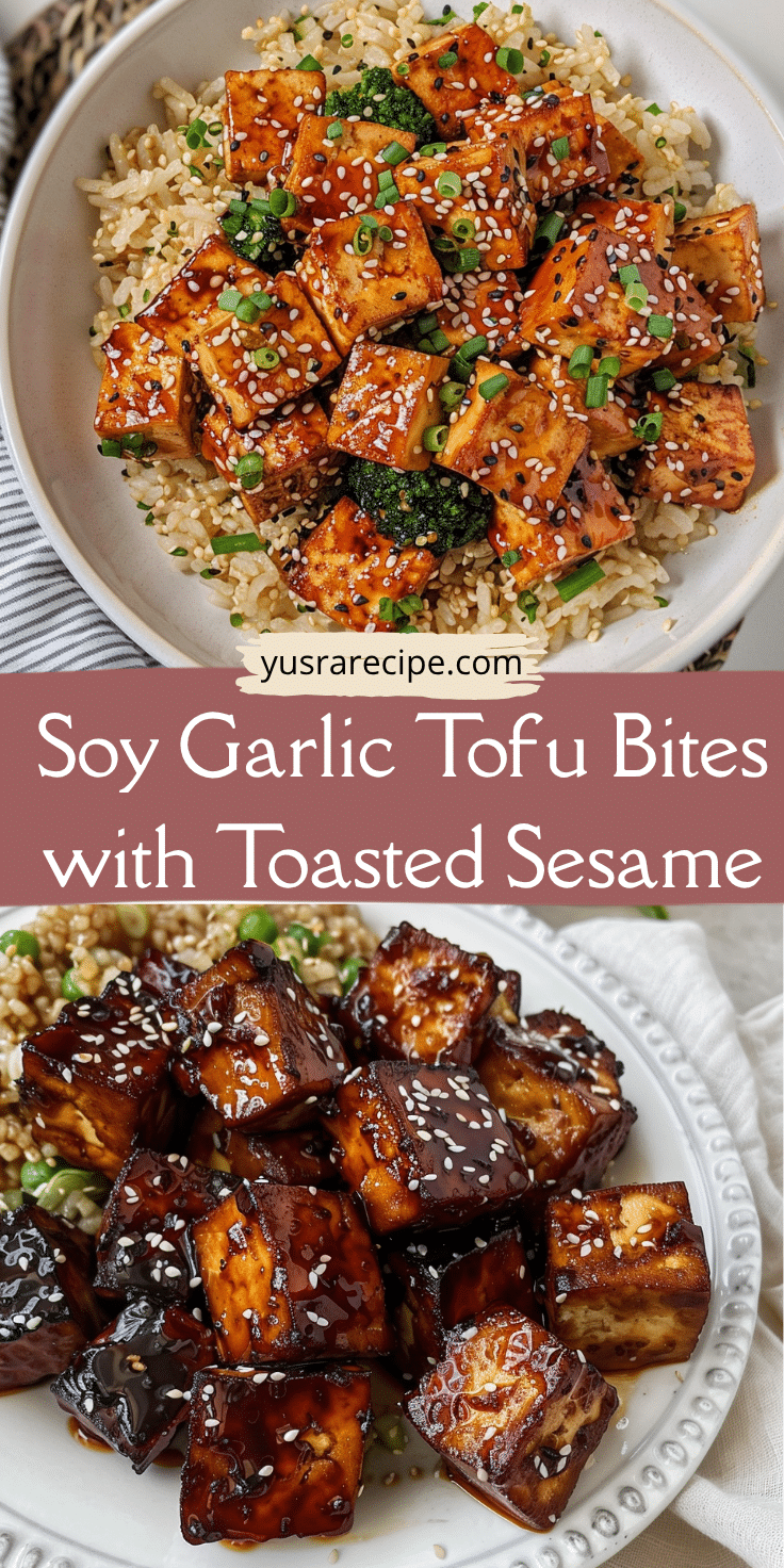 Easy Honey Garlic Tofu With Soy & Sesame - Yusra Recipe